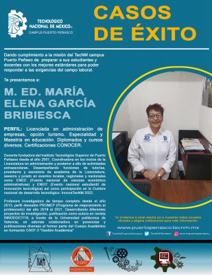 Caso de éxito: M. ED. MARÍA ELENA GARCÍA BRIBIESCA
