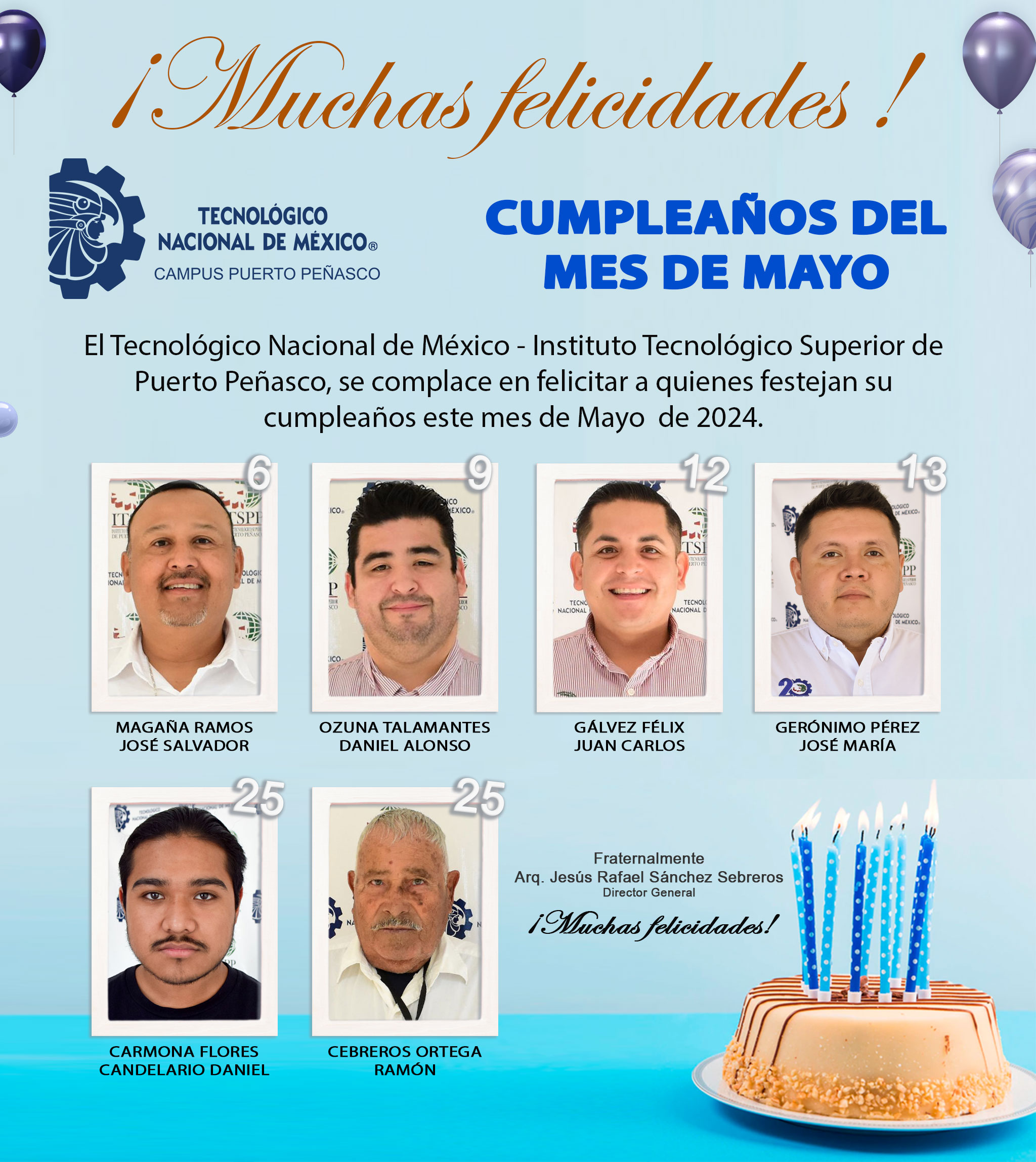 ¡Muchas felicidades a quienes cumplen año este mes de mayo!